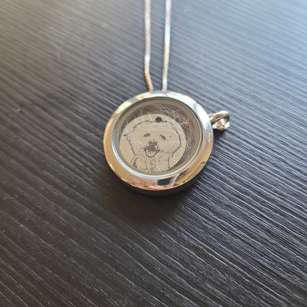 Custom Pet Fur Necklace • Pet Fur Locket Necklace • Dog Hair Memorial ...