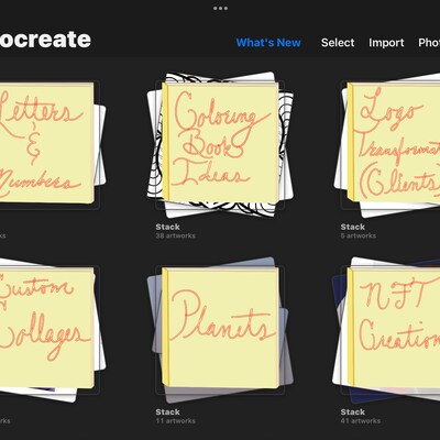 Procreate Stack Cover, Procreate Book Stack Cover Photo, Procreate Tool ...