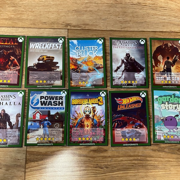 10 Personalised Platinum Trophy Cards - Etsy UK