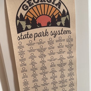 GA State Park Adventure Checklist WITH Pen // Georgia State Park ...