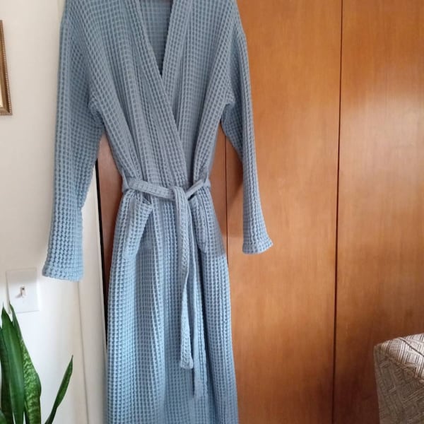 Organic Cotton Unisex Waffle Robe, Pure Cotton Bathrobe, Waffle Robe ...