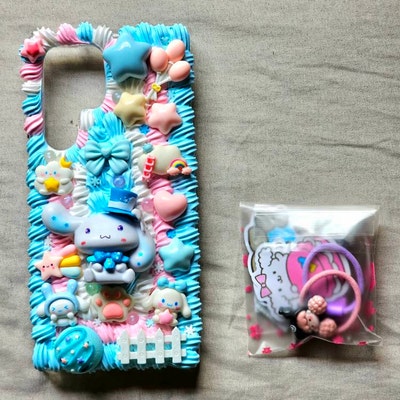 Kawaii Cute Decoden Phone Cases for All Models, Pink and Black Handmade ...