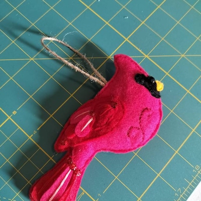 Cardinal Sewing Pattern PDF Backyard Bird Stuffed Ornament Felt Plushie ...
