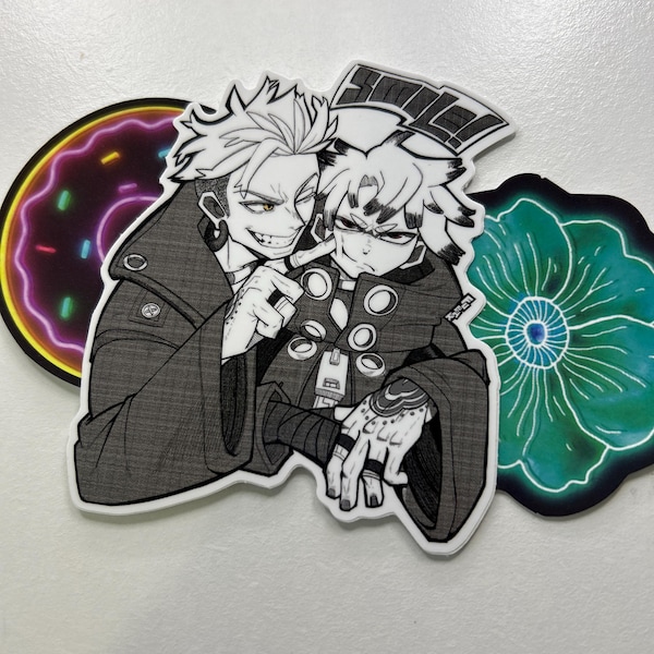 Enjin & Rudo SMILE! Sticker – 4” Gachiakuta Vinyl, Waterproof Anime ...