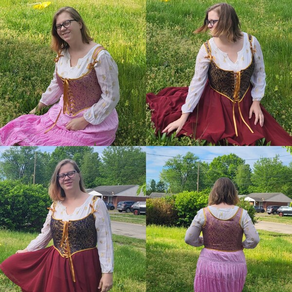 18th Century Inspired Stays, Cottagecore Corset Bodice, Renaissance ...