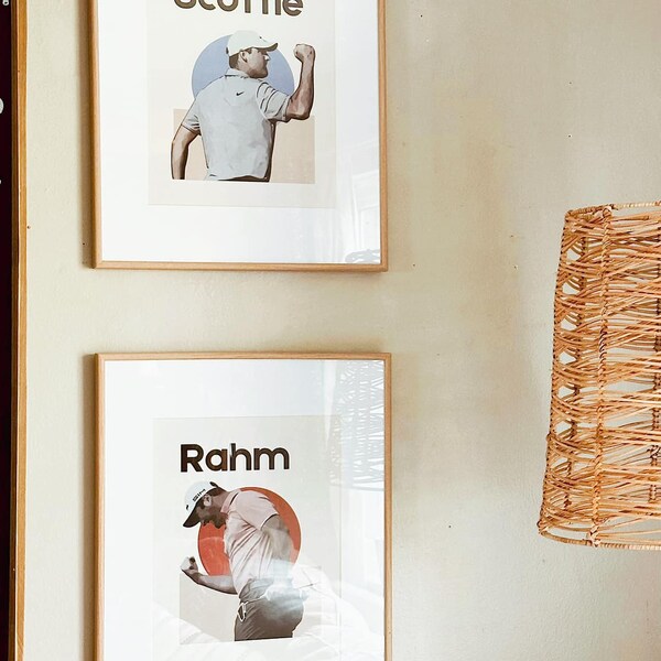 Scottie Scheffler Minimalist Golf Poster Download | Creative Gift ...