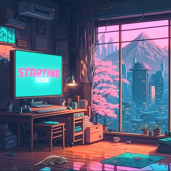 4K Lo-fi "starting Soon" Stream Overlay: Chill Animated Loop - Etsy