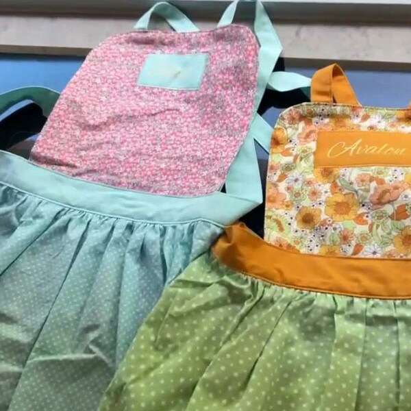 Barbie Apron Set | Barbie Inspired | Kids Apron and Hat | Kids Apron ...