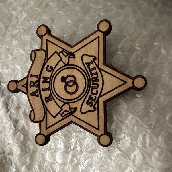 Ring Security Badge, Ring Bearer Badge, Ring Bearer Security Badge ...