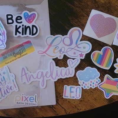 Name Sticker With Black Shadowing Vinyl Water Resistant or - Etsy