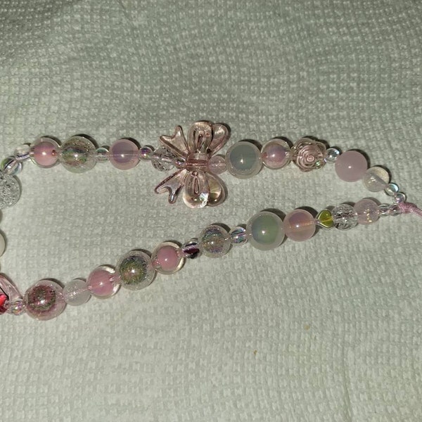 Pink Bow Tie Phone Charm Strap, Phone Lanyard, Phone Accessory, Gift ...