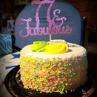 77 and Fabulous Cake Topper, 77th Birthday Cake Topper, 77th Birthday ...