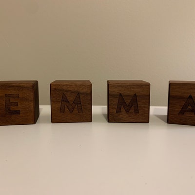 Custom Name Wooden Blocks handmade Personalized Blocks on - Etsy