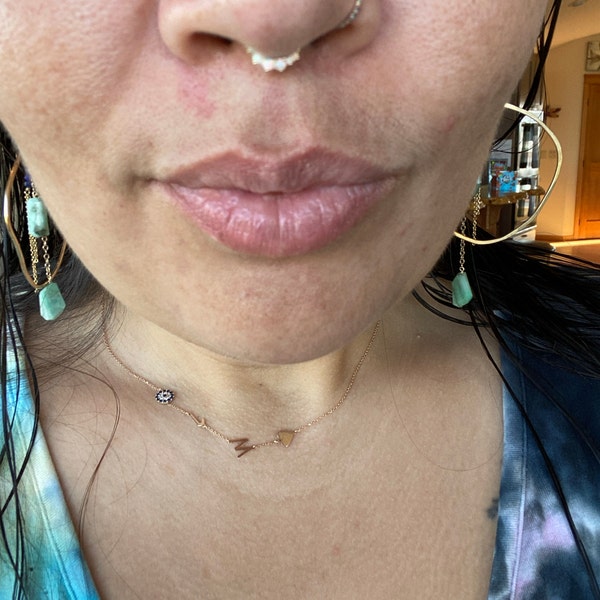 Solid Gold Opal Septum Ring, 14k Gold Septum Piercing, Non Tarnish ...