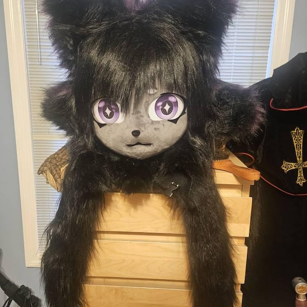Light Purple Kig Fursona Head , Kemono Mask Head, Cosplay Furrysuit ...
