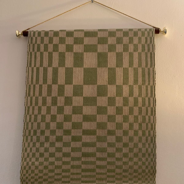 15" - 29" Walnut Wood 3/4" Hanging Rod for Embroidery, Quilt, Tapestry ...