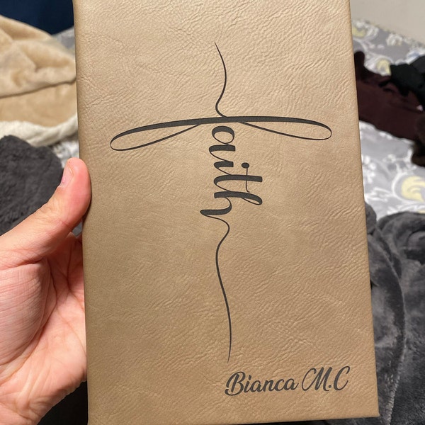 Faith Journal With Cross - Custom Prayer Journal, Personalized Goal ...