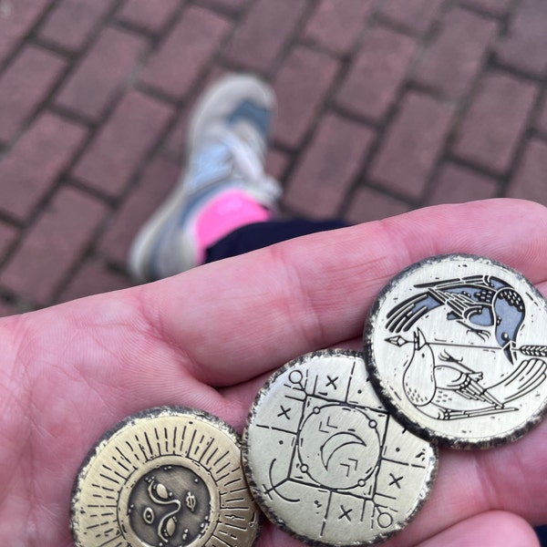 Celestial Brass D2/fate Coin: for Fortune Telling, Divination, Augury ...