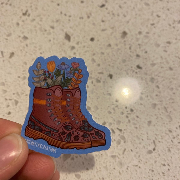 Hiking Boots Sticker | Stickers for Hydroflask|stickers | Laptop ...