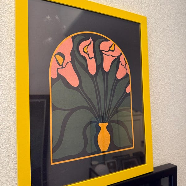 Lovely 70s Flower Poster, Matisse Art Print, 70s Wall Art, Funky Wall ...