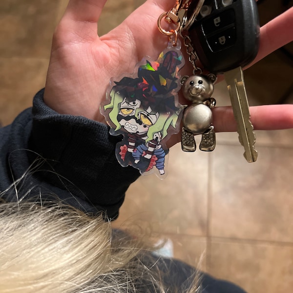 Gyutaro Acrylic Holographic Keychain - Etsy