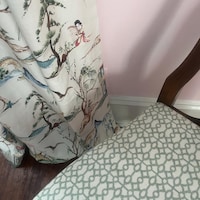 Ballard Designs WILLA PARCHMENT Exotic Bird Floral 100% Linen Drapery ...