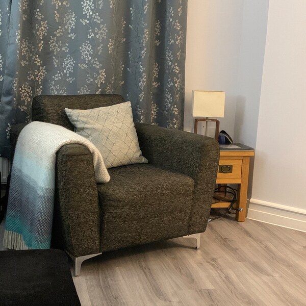 Raspberry Pink and Sage Green Illusion Weave Pure New Wool Blanket ...