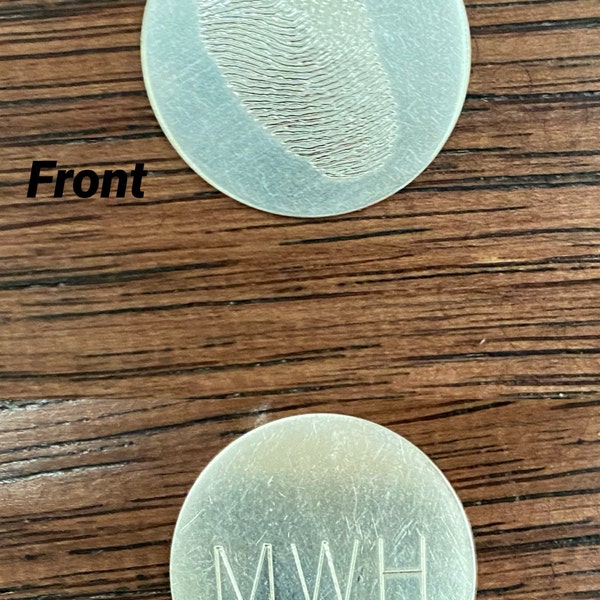Golf Ball Marker YOUR Actual Fingerprint Signature Paw Foot Hand Print ...
