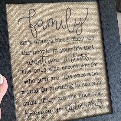 Family Isn't Always Blood Blended Family Burlap Print Yours, Mine ...