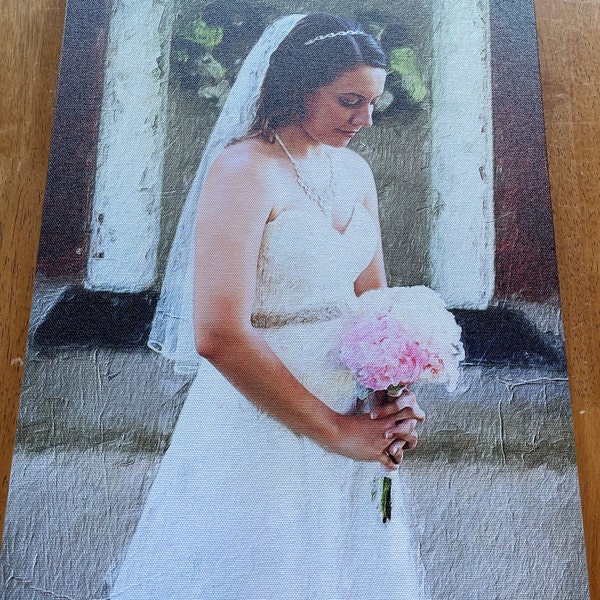 Custom Portrait Canvas Print. Personalized Digital Custom Painting ...