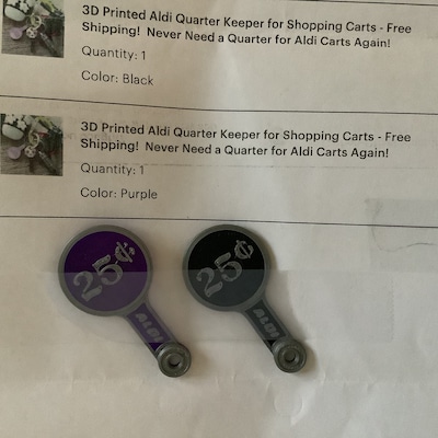 ALDI QUARTER, Quarter KEEPER, Aldi Token, 3d Printed Unique Aldi ...