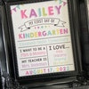 First Day of School Chalkboard Sign Editable DIGITAL FILE Girls Pastel ...