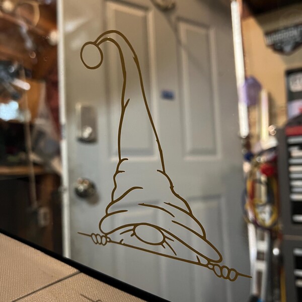 Peek-a-boo Gnome Decal - Etsy