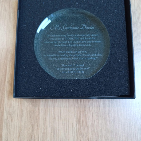 Personalised Glass Employee Award, Retirement Appreciation, for Manager ...