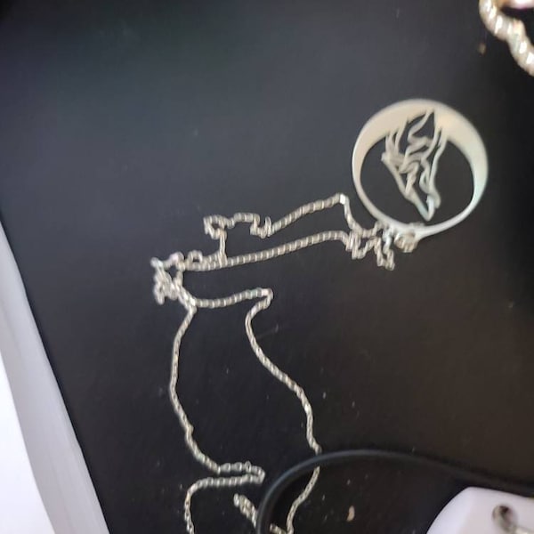 Black Cat Necklace - Anarchy, Sabo-tabby, Hand Cut Sterling Silver ...
