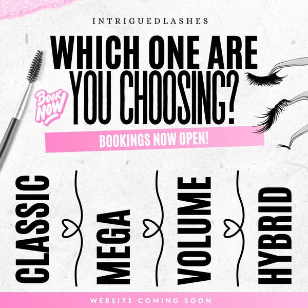 Lash Special Flyer, Lash Deal Flyer, Lash Sale, Lash Extensions Flyer ...