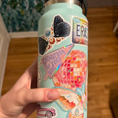 Michigan Pink Smiley Face Sticker Retro Boho Aesthetic Vinyl ...