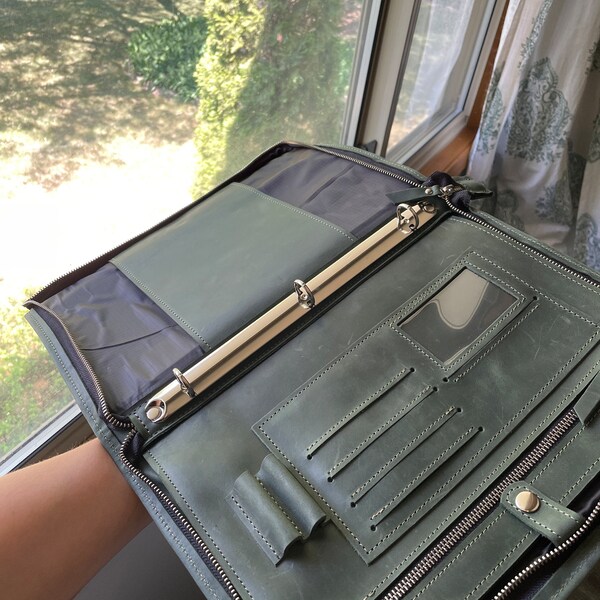 Personalized Zipper Portfolio,large Zipper Portfolio,zipper Padfolio ...