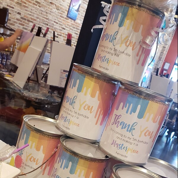 Paint Bucket Label Art Party PRINTED - Etsy