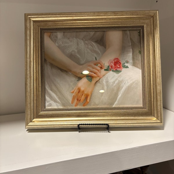 301G Valentine Double Red / Gold Heart Mat - Frame Size is 10 X 7 ...