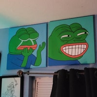 Malerei auf Leinwand Pepe Ez Clap - Etsy.de