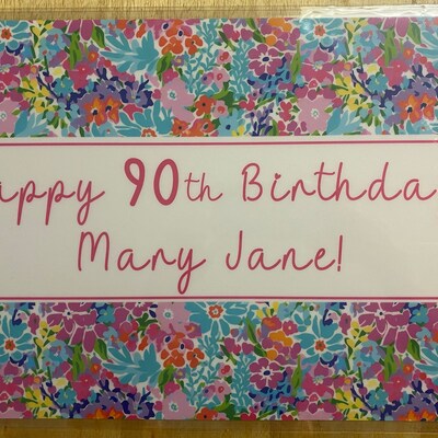 Blue Floral Notepad 5x7 Notepad Blue and White 50-100 Pages Customized ...