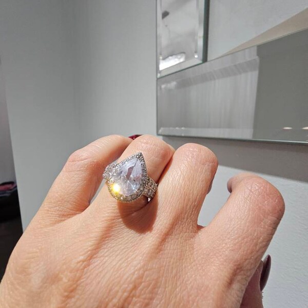 Big Carat Engagement Ring Womens Big Diamond Ring Womens Engagement ...