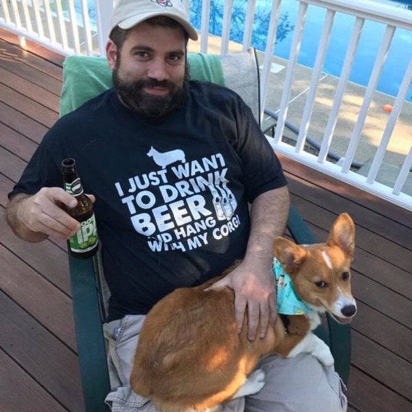 Corgi, Corgi Shirt, Corgi Gifts, Welsh Corgi, Beer, Beer Shirt ...