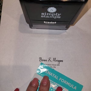 Script Embosser for Envelopes Return Address Embosser Stamp | Etsy