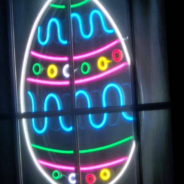 Easter Egg LED Neon Sign, Happy Easter Neon Sign, Easter Neon Led Light ...