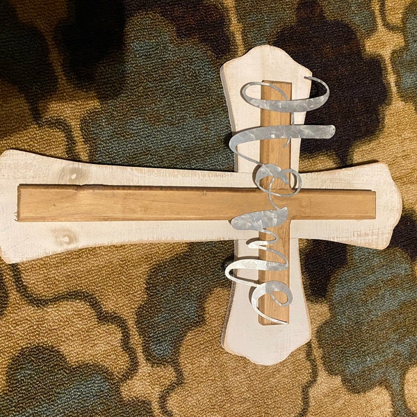 Hand Carved Cross, Natural Wood Cross, Home Cross, Wood Cross, Cross ...