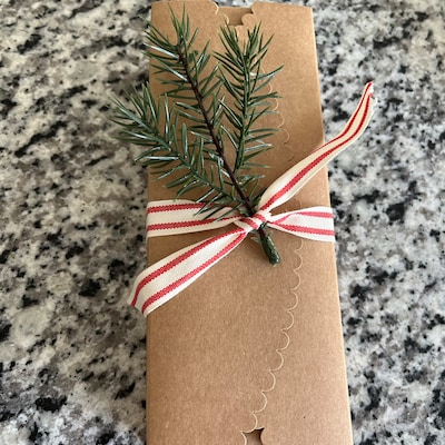 Red Natural Double Stripe Cotton Blend Ribbon 5/8 1.5 - Etsy