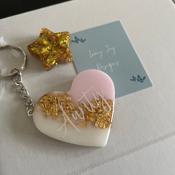 God Mother Resin Glitter Heart KEYRING, God Mother Gift, God Mum ...