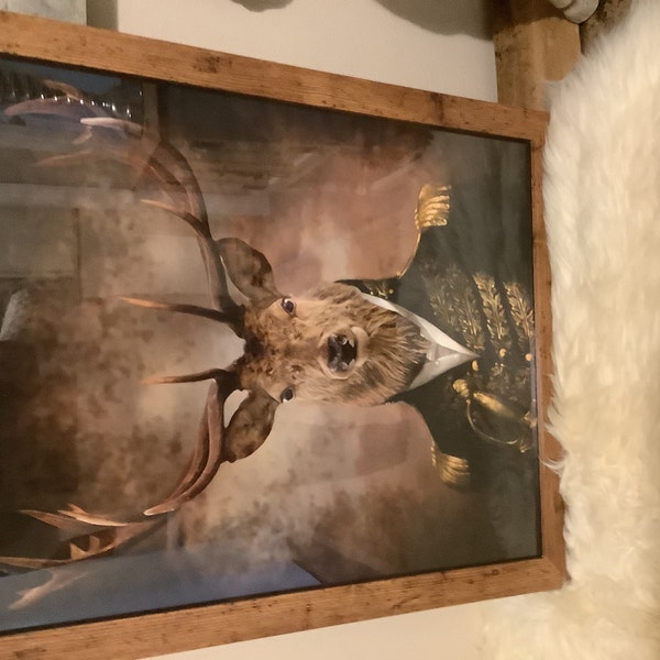 Victorian Cheetah Portrait – Renaissance Animal Painting, Altered Tiger ...